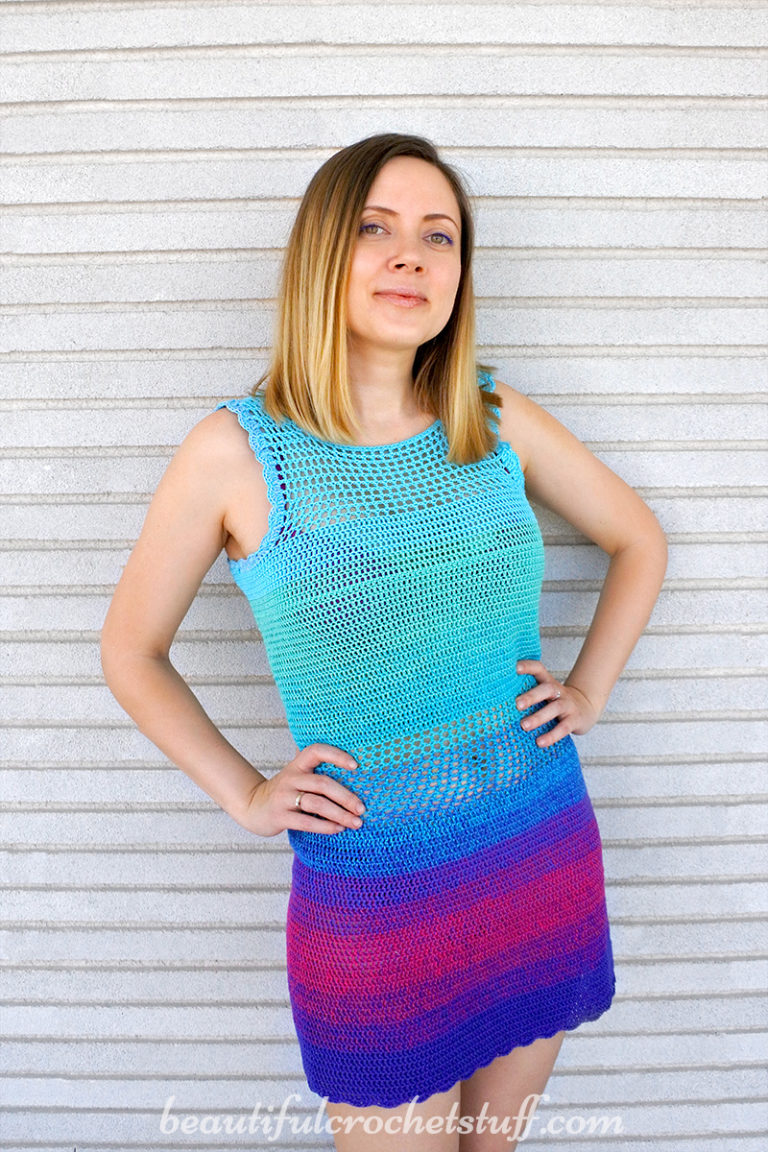 CROCHET EASY MINI DRESS FREE PATTERN - Beautiful Crochet Stuff