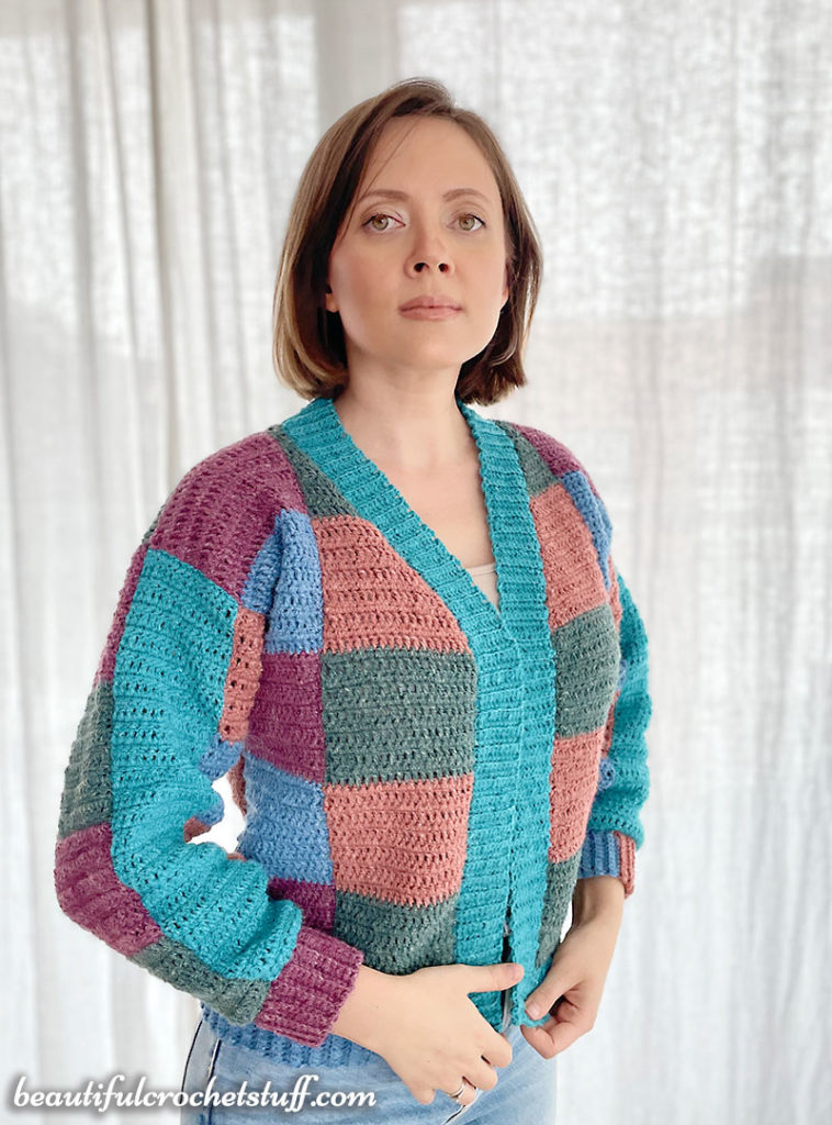 EASY CROCHET PATCHWORK CARDIGAN FREE PATTERN | Beautiful Crochet Stuff