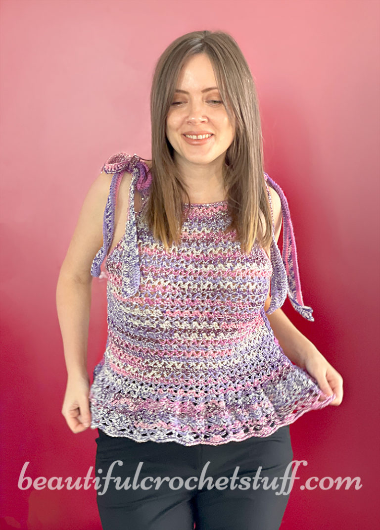 CROCHET SEQUINS HALTER TOP FREE PATTERN | Beautiful Crochet Stuff