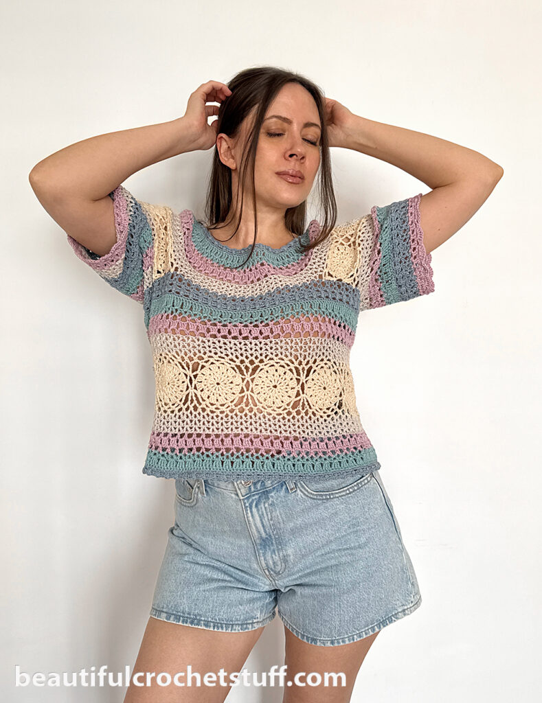 Crochet Boho Striped Top Pattern - Beautiful Crochet Stuff