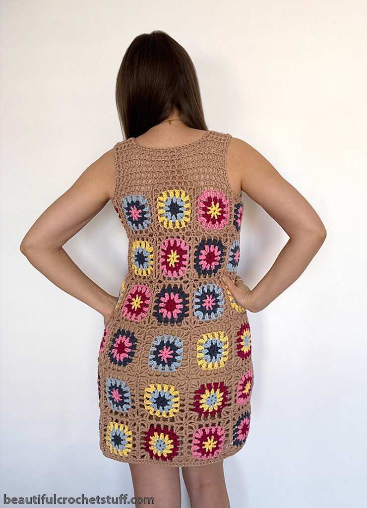 Granny Square Crochet Dress Pattern - Beautiful Crochet Stuff